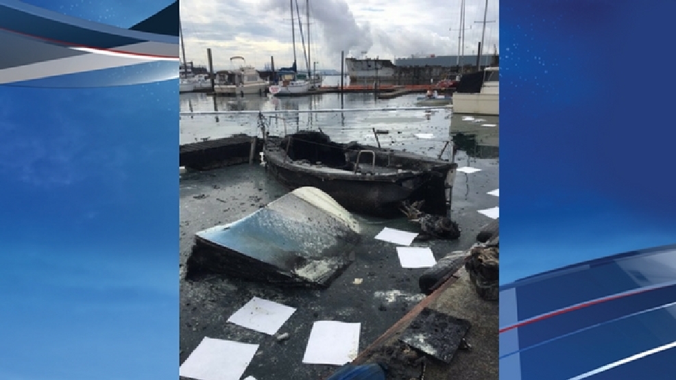 5 boats engulfed in flames fill sky with black smoke | KOMO