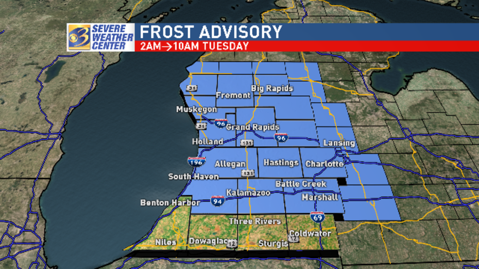 Frost Advisory issued for early Tuesday in West Michigan | WWMT